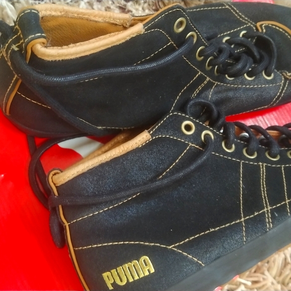 Puma | Shoes | New Vintage Vlf908 Funky Leather High Top Black Puma ...